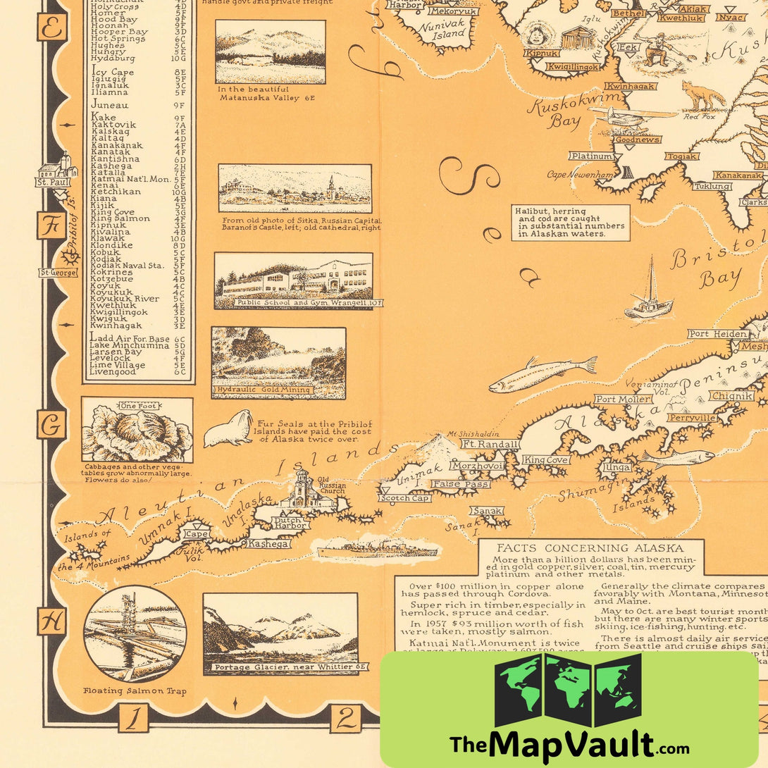 Alaska Illustrated Map - Historic Alaska Cartography, Pictorial Explor ...