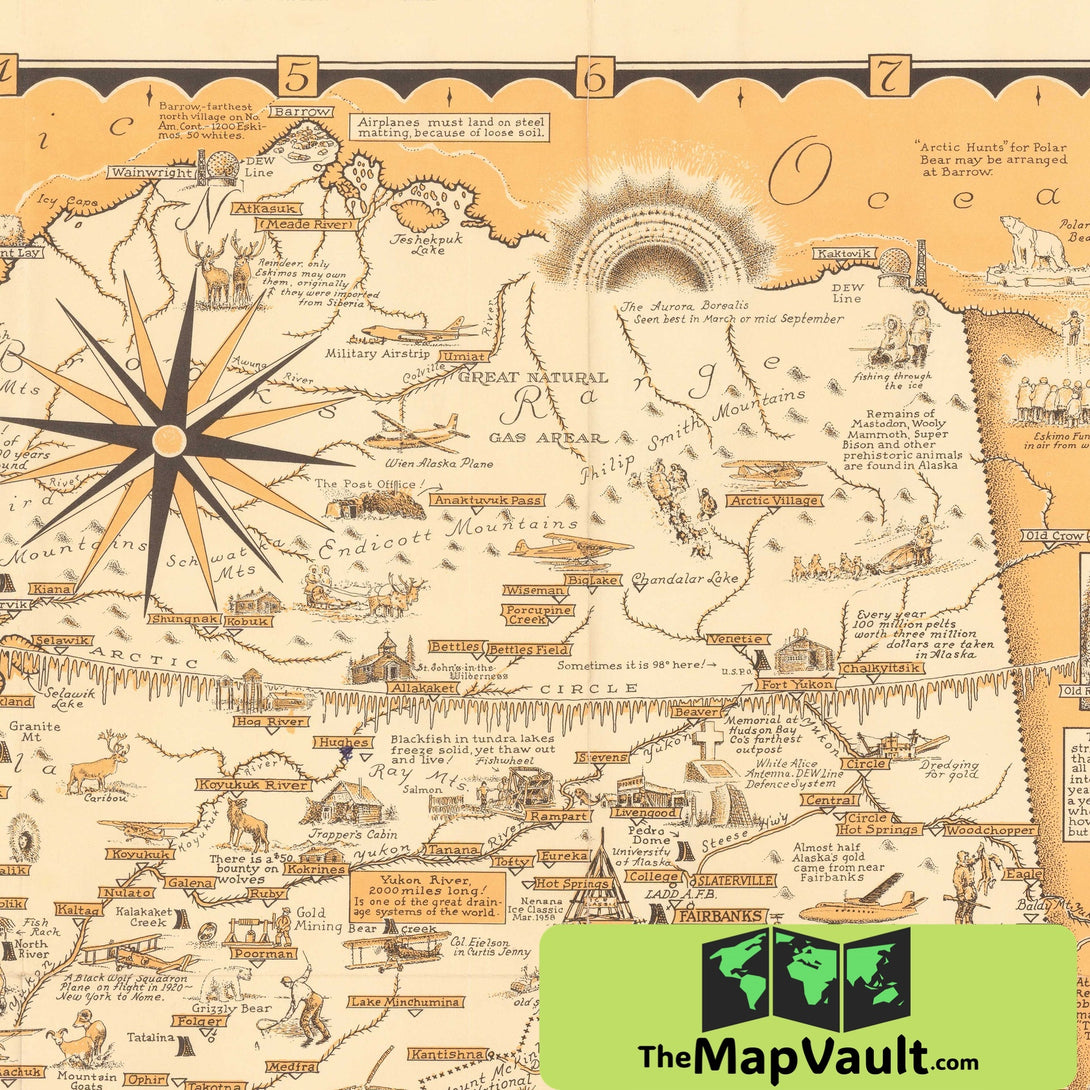 Alaska Illustrated Map - Historic Alaska Cartography, Pictorial Explor ...