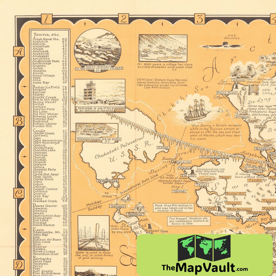 Alaska Illustrated Map - Historic Alaska Cartography, Pictorial Explor ...