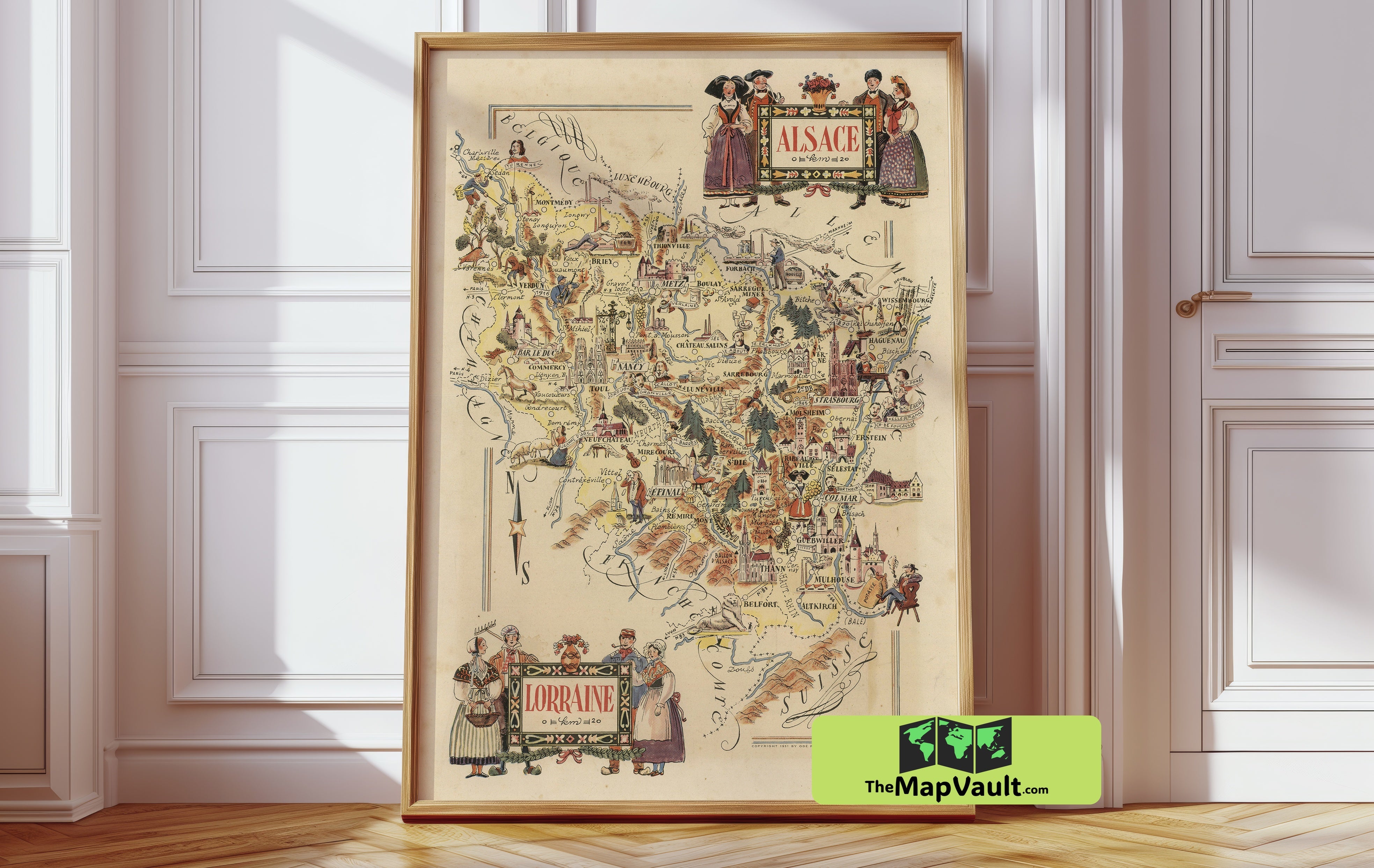 Alsace Lorraine 1890 Print – A Stunning Vintage Map for Celebrating Fr ...