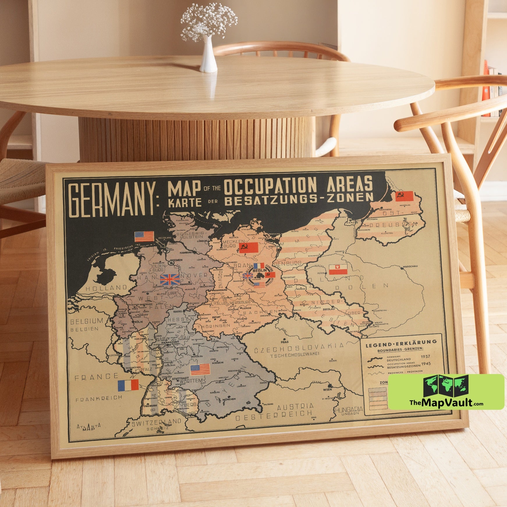 Germany Occupation Zones Map | World War II Historical Map – TheMapVault