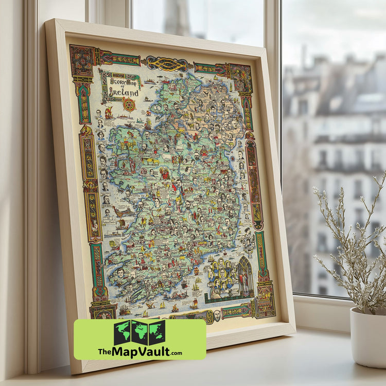 Story Map of Ireland 1936 - Detailed Clan and Historical Sites Map - V ...