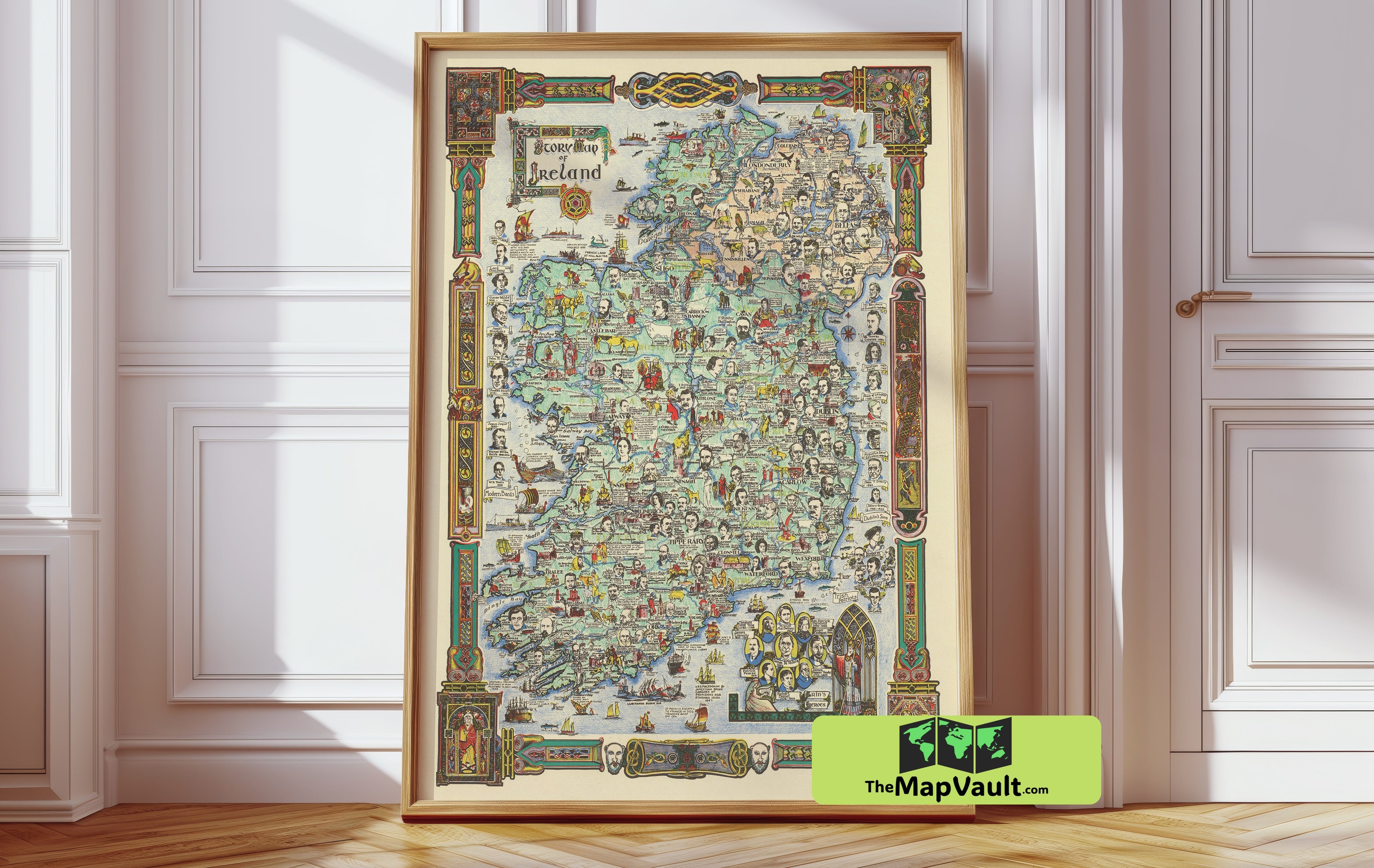 Story Map of Ireland 1936 - Detailed Clan and Historical Sites Map - V ...
