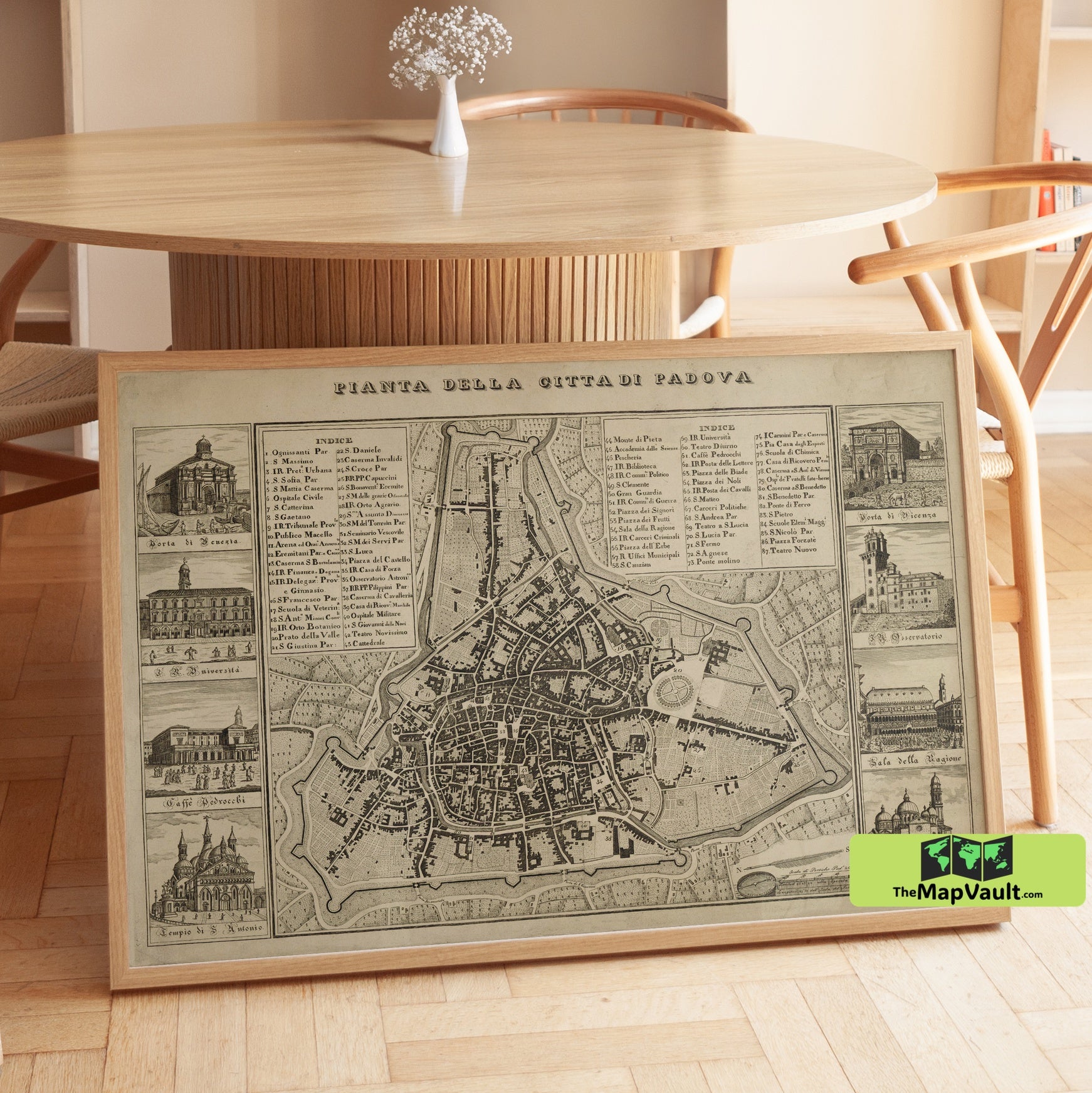 Antique Map of Padova - Vintage City Map of Padua - Historical Italy P ...