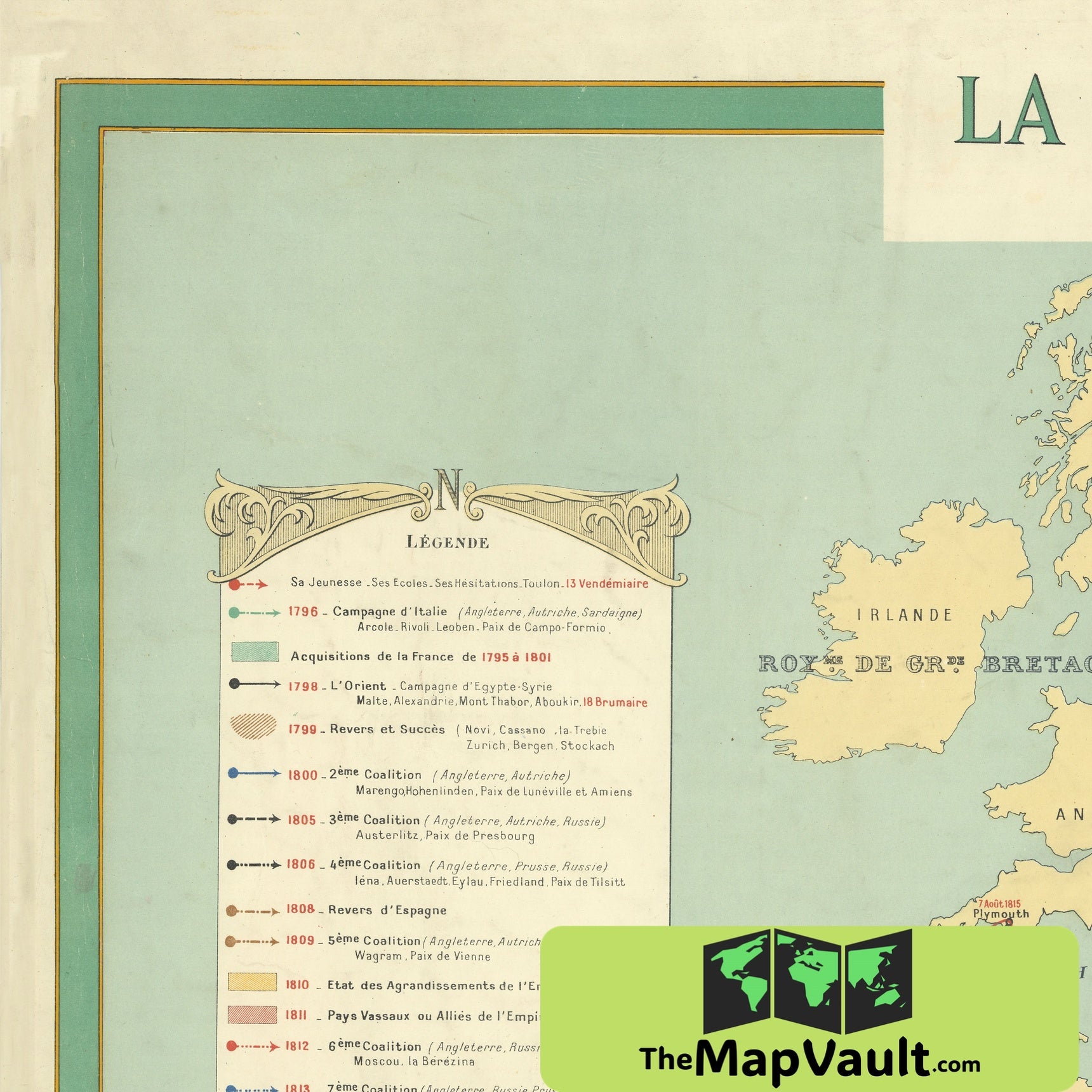 Napoleon Bonaparte Historical Map | TheMapVault